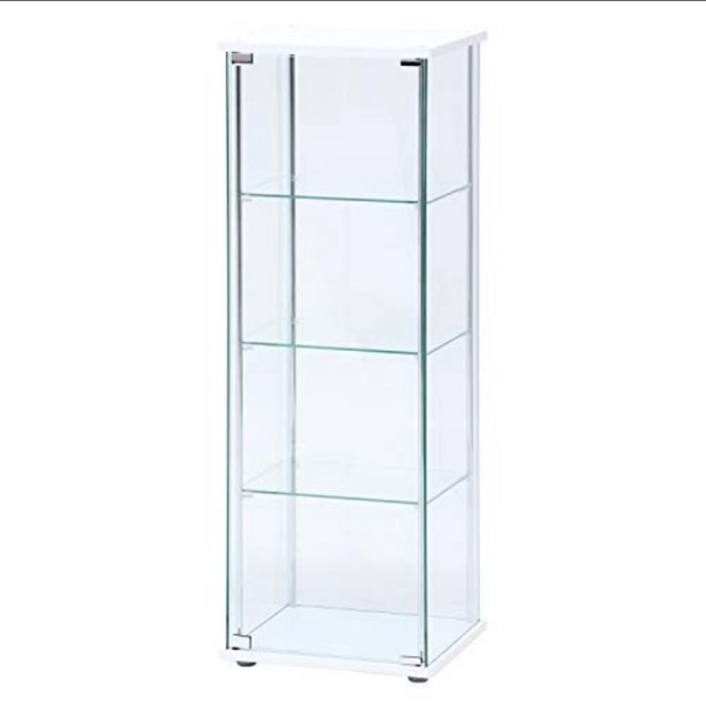 ガラスコレクションケース simct 不二貿易 TMG-G39-1 97341 ホワイト 高さ120cm コレクションケース フィギュアケース ...