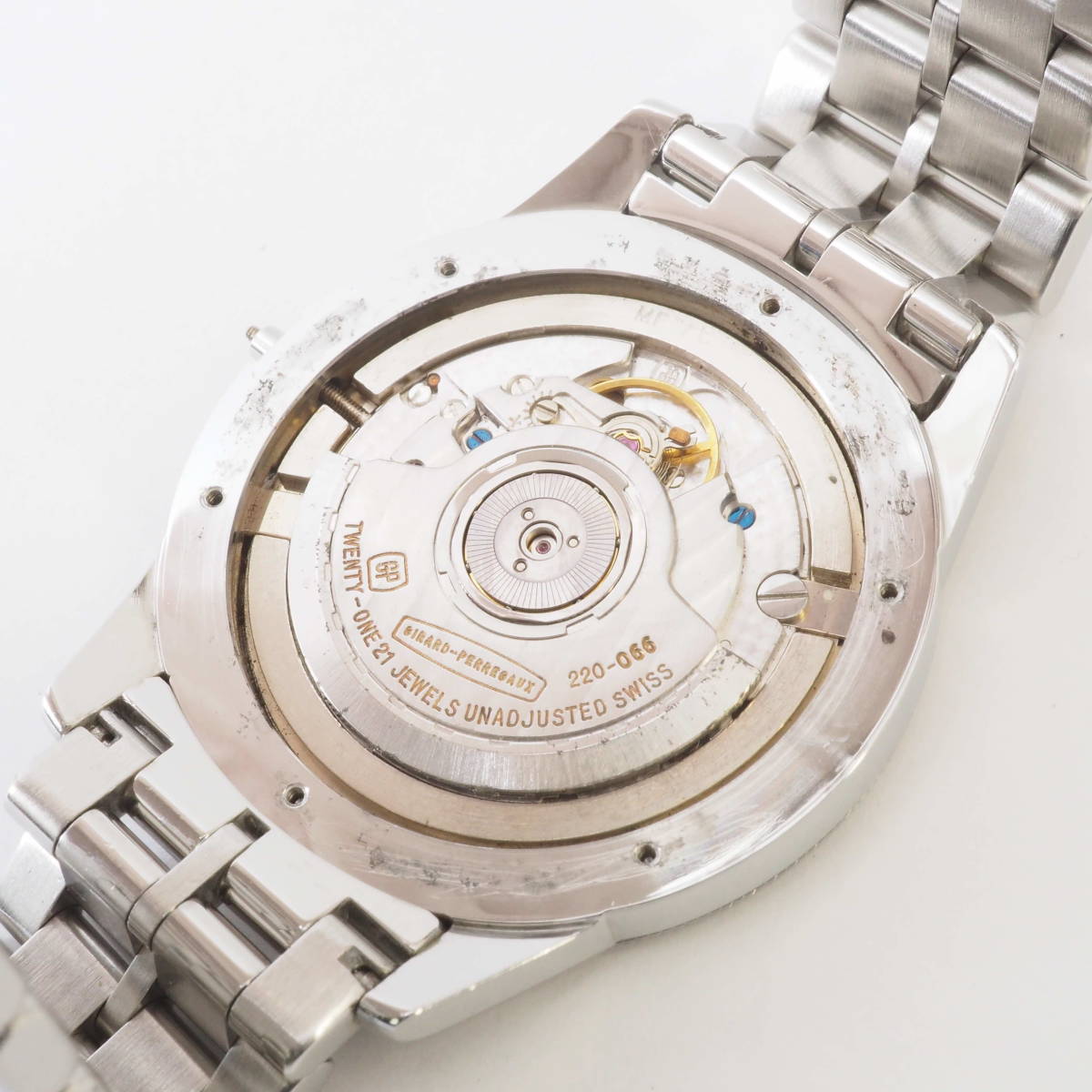 ジラール ペルゴ GP90 Ref 1000 220-066 GIRARD-PERREGAUX 21石 自動巻 ゴールド×黒文字盤 メンズ ...