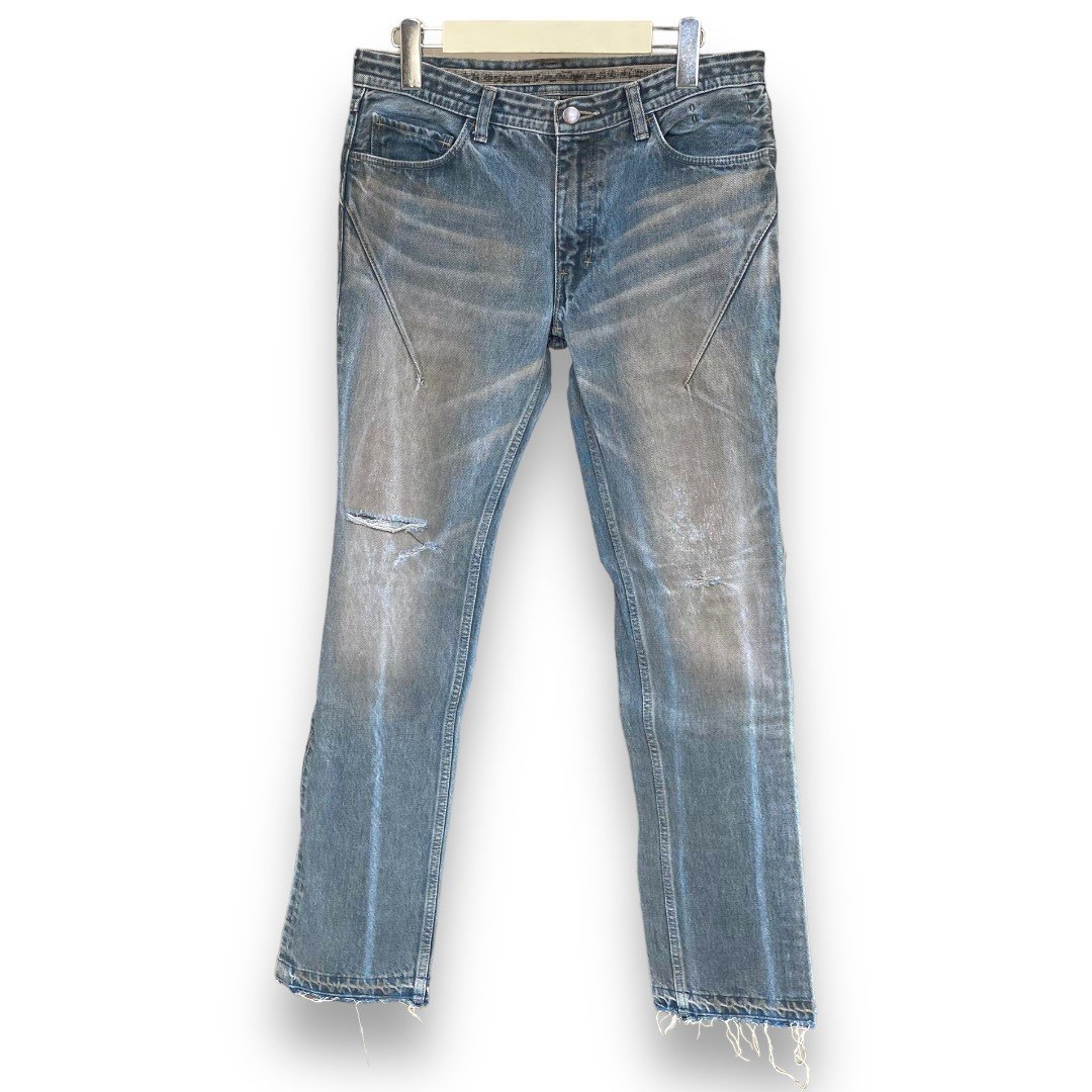 NUMBER NINE 07SS 顔料染め クラッシュ ダメージ 加工 デニム サイズ 3 インディゴ S07-NN007A ナンバーナイン デニムパンツ(ボトムス)｜売買されたオークション ...