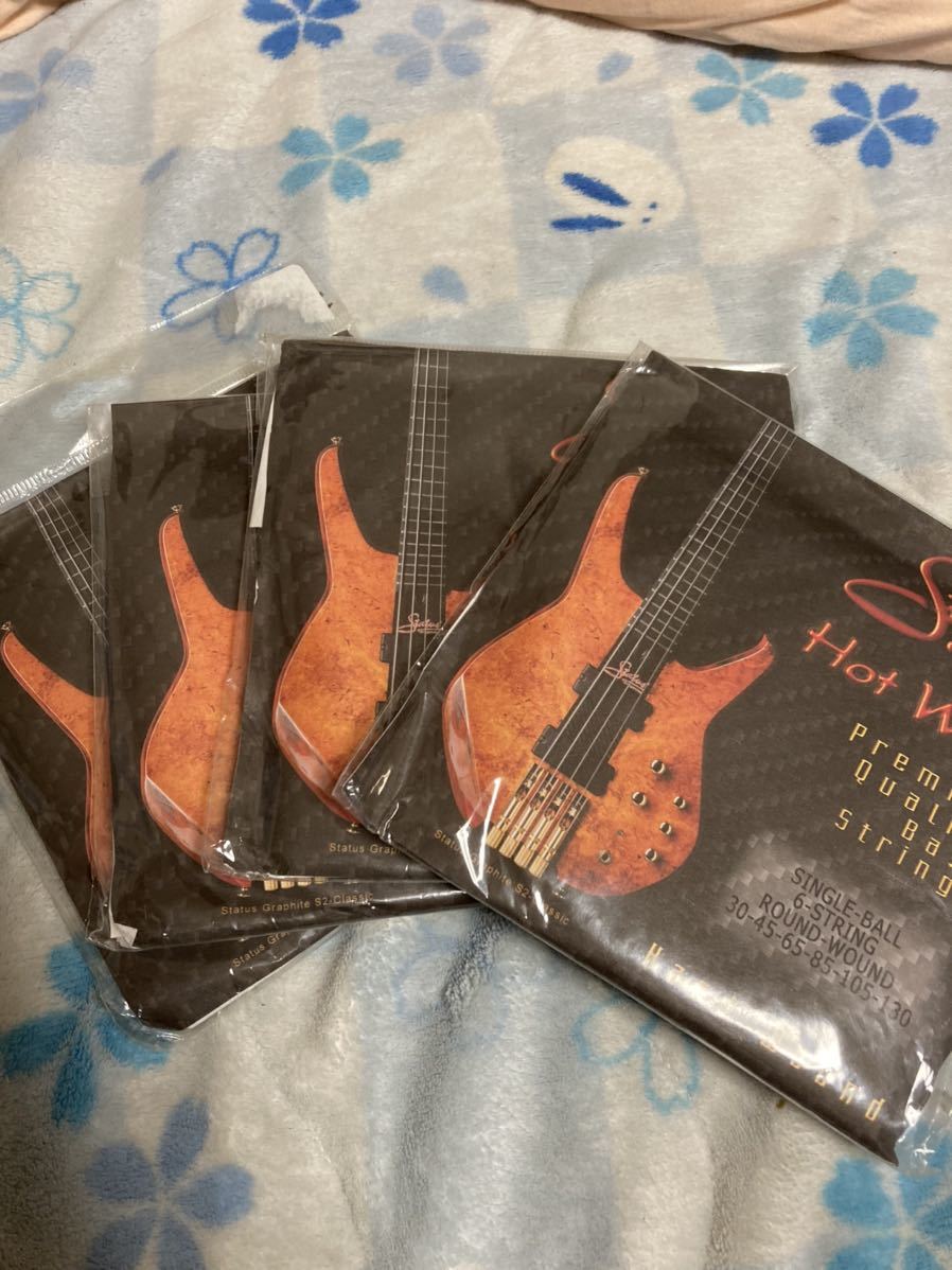 4セット 6弦 status graphite ステイタス ベース BASS ベース弦 弦 6弦 hot wire strings 30 ...