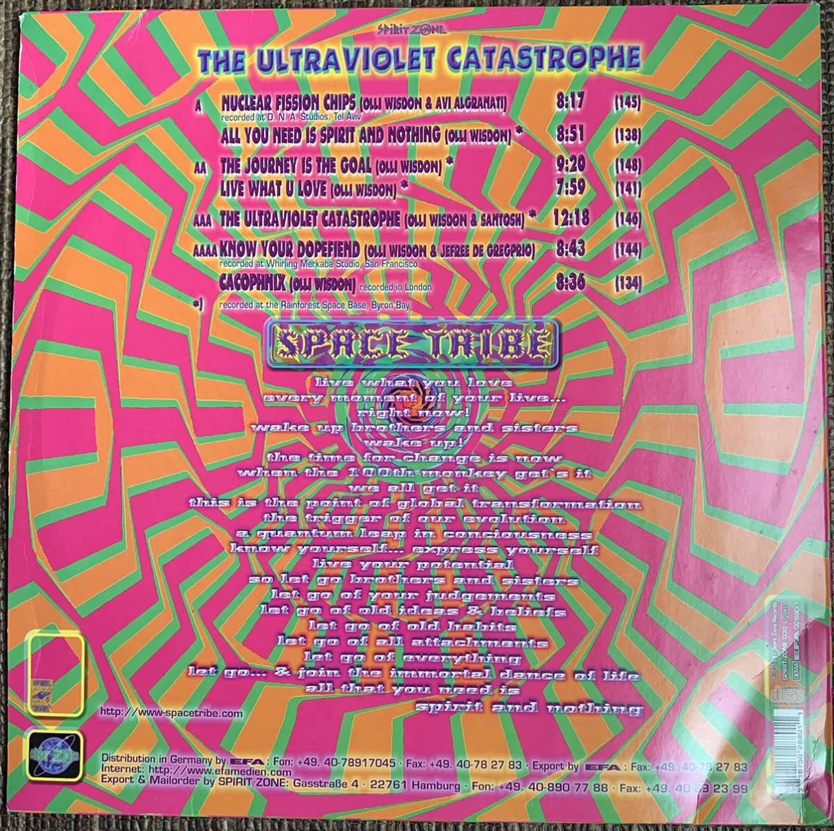 Space Tribe The Ultraviolet Catastrophe Spirit Zone Recordings SPIRIT ZONE 030 Goa Trance ゴアトランス ...