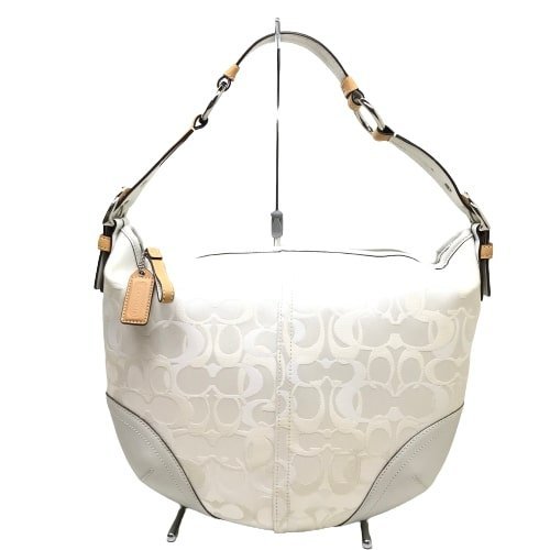 COACH コーチ ワンハンドルショルダーバッグ シグネチャー 1851 ホワイト×ライトブラウン バッグ 保存袋付 fe ABG(ハンドバッグ)｜売買されたオークション情報、yahooの商品 ...