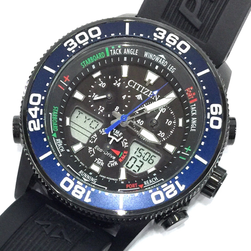 シチズン 電波 腕時計 JR4065-09E MARINEシリーズ ヨットタイマー 世界限定1600本 エコドライブ メンズ 稼働(その他 ...