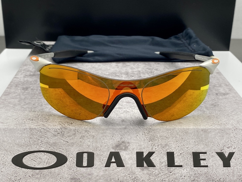 90s ケース付 OAKLEYオークリー ZERO 0.4 SQUARED FMJ 5.56フルメタルシルバー/FIRE IRIDIUM VINTAGEサングラス SUB ZERO サブゼロ ...