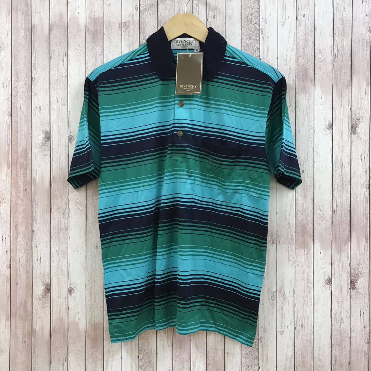 イタリア製 GIVENCHY GENTLEMAN ジバンシイ ジェントルマン 半袖 ポロシャツ メンズ XS ゴルフ ボーダー ストレッチ グリーン系 E12(シャツ)｜売買されたオークション ...