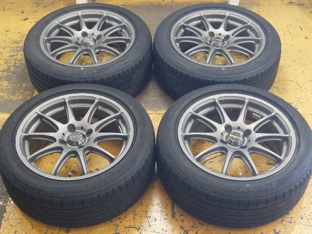 PRODRIVEプロドライブ GC-010E 15インチ/ガンメタ 6.5J+35 PCD100 4H 4本 タイヤ195/50R15 ...