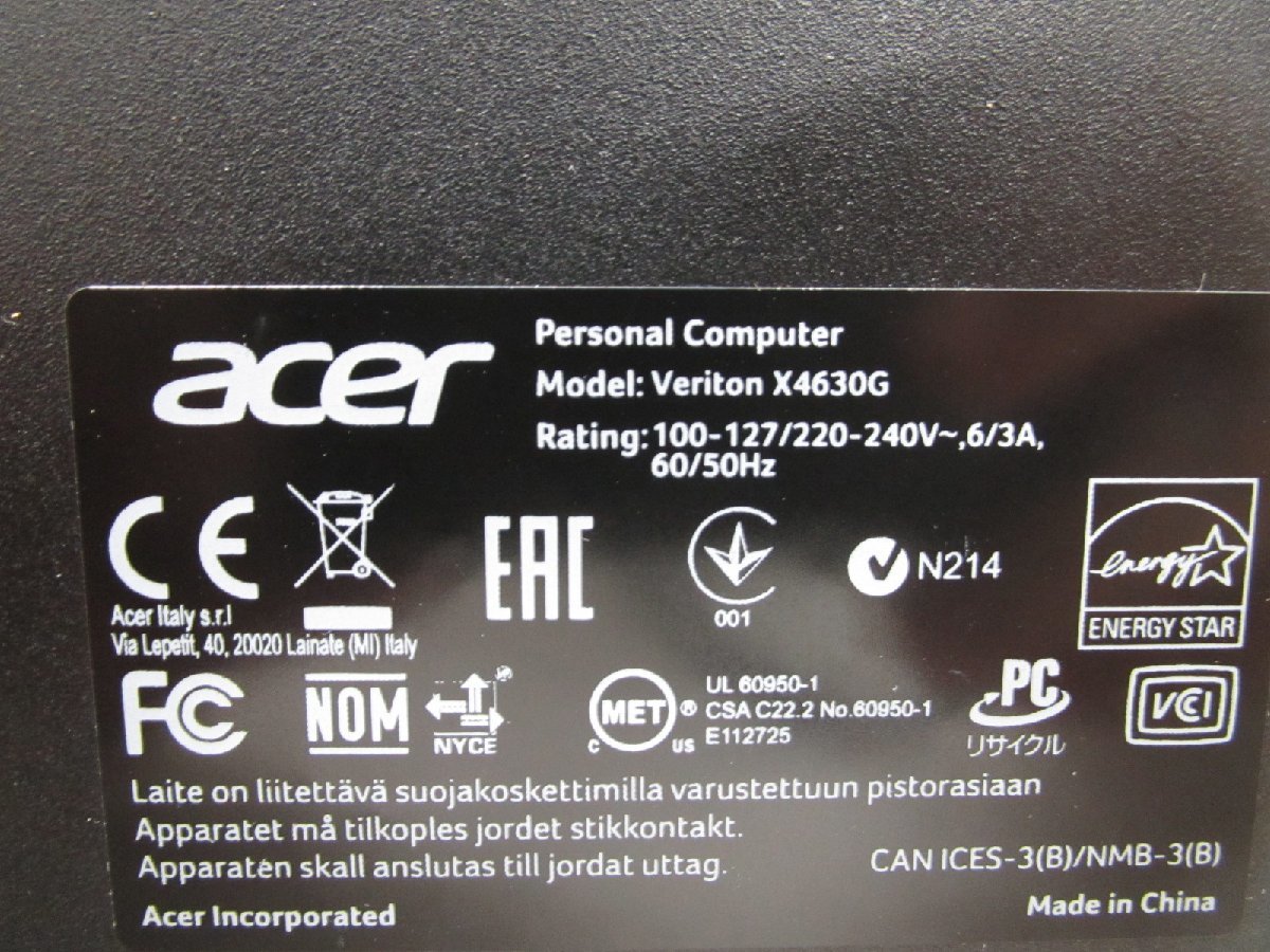 acer Veriton X4630G windows11 i7-4770K 3.50GHz 16GB HDD500GB GeForce ...