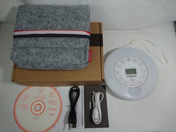 CDプレーヤー ポータブル Lukasu CDウォークマン 小型 コンパクト 防水 内蔵スピーカー LUKASA SN004 取説 ケーブル 箱付 au-cdplay(CDプレーヤー)｜売買さ ...