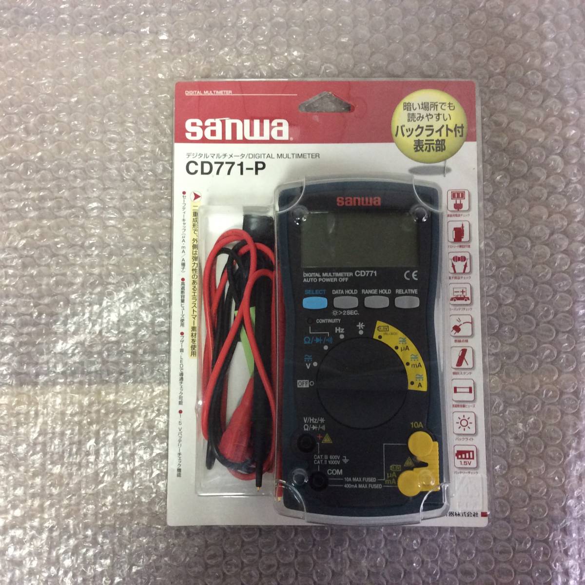 WH-7165 SANWA 三和電気計器 デジタルマルチメータ CD771-P テスター(電気計測器)｜売買されたオークション情報、yahoo ...