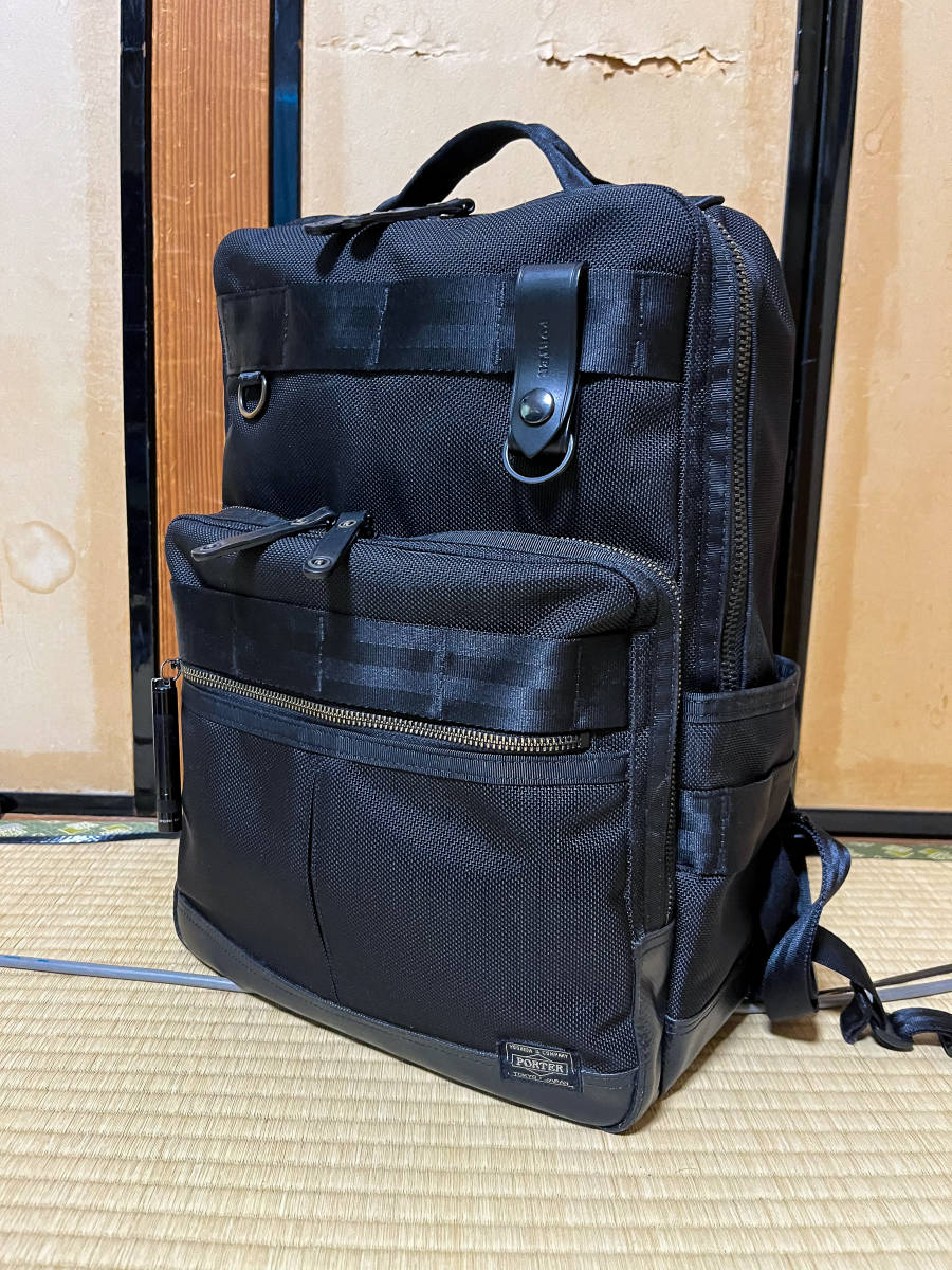 PORTER HEAT DAYPACK ブラック ポーター ヒート バックパック デイパック(リュックサック、デイパック)｜売買されたオークション情報、yahooの商品情報をアーカイブ公開 ...