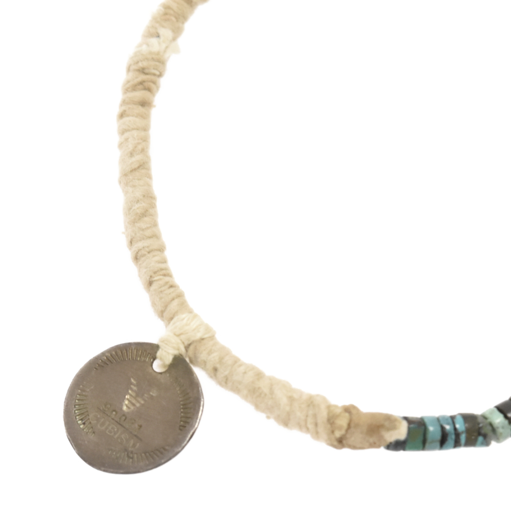 VISVIM ヴィスヴィム turquoise necklace ターコイズ ロゴメダル ビーズ ネックレス ブルー(シルバー)｜売買された ...