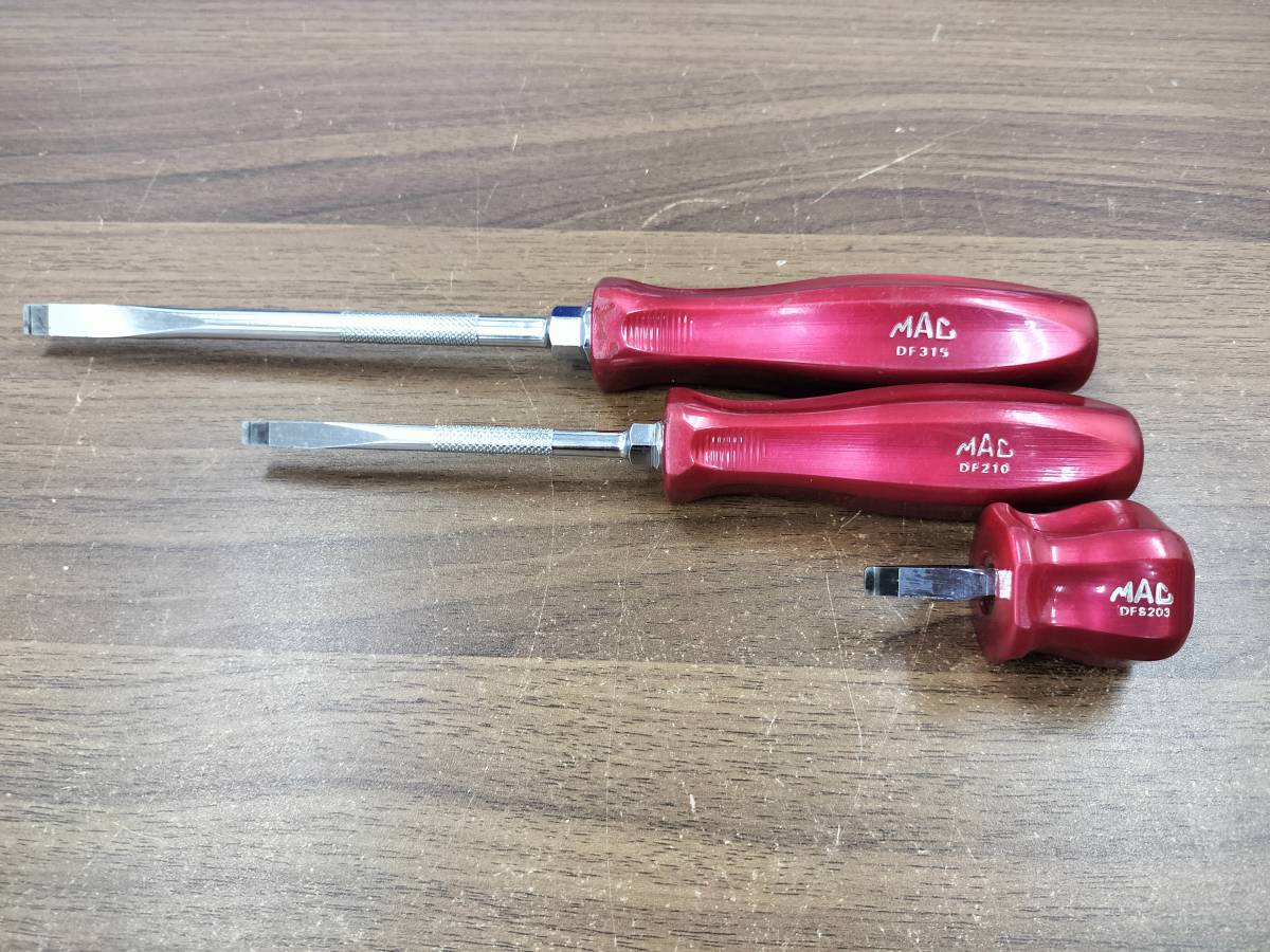 MAC TOOLS マックツールズ マイナスドライバー 3点 まとめ DF210/DF315/DFS203(マイナスドライバー)｜売買されたオークション情報、yahooの商品情報をアーカイブ ...