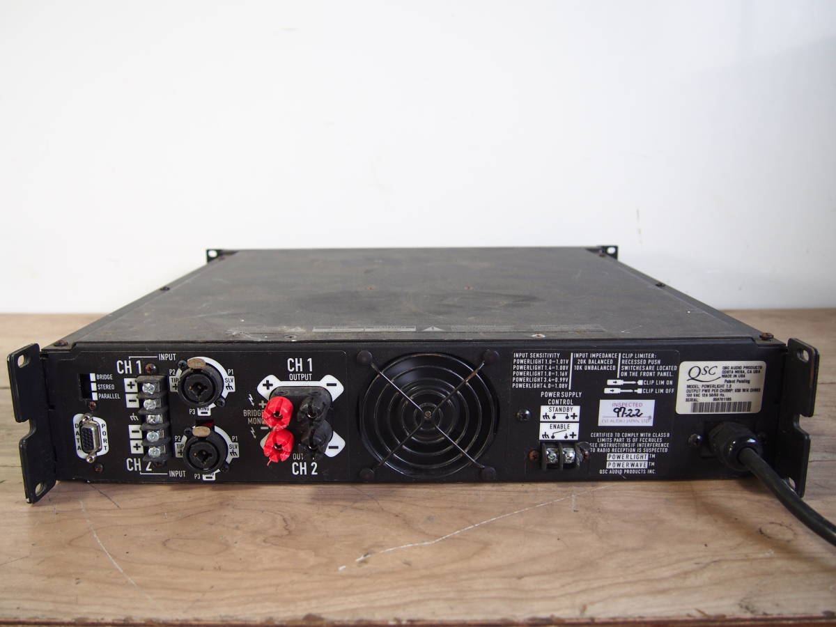 1T0928-23 QSC パワーアンプ POWERLIGHT 1.8 ジャンク(パワーアンプ)｜売買されたオークション情報、yahooの商品 ...