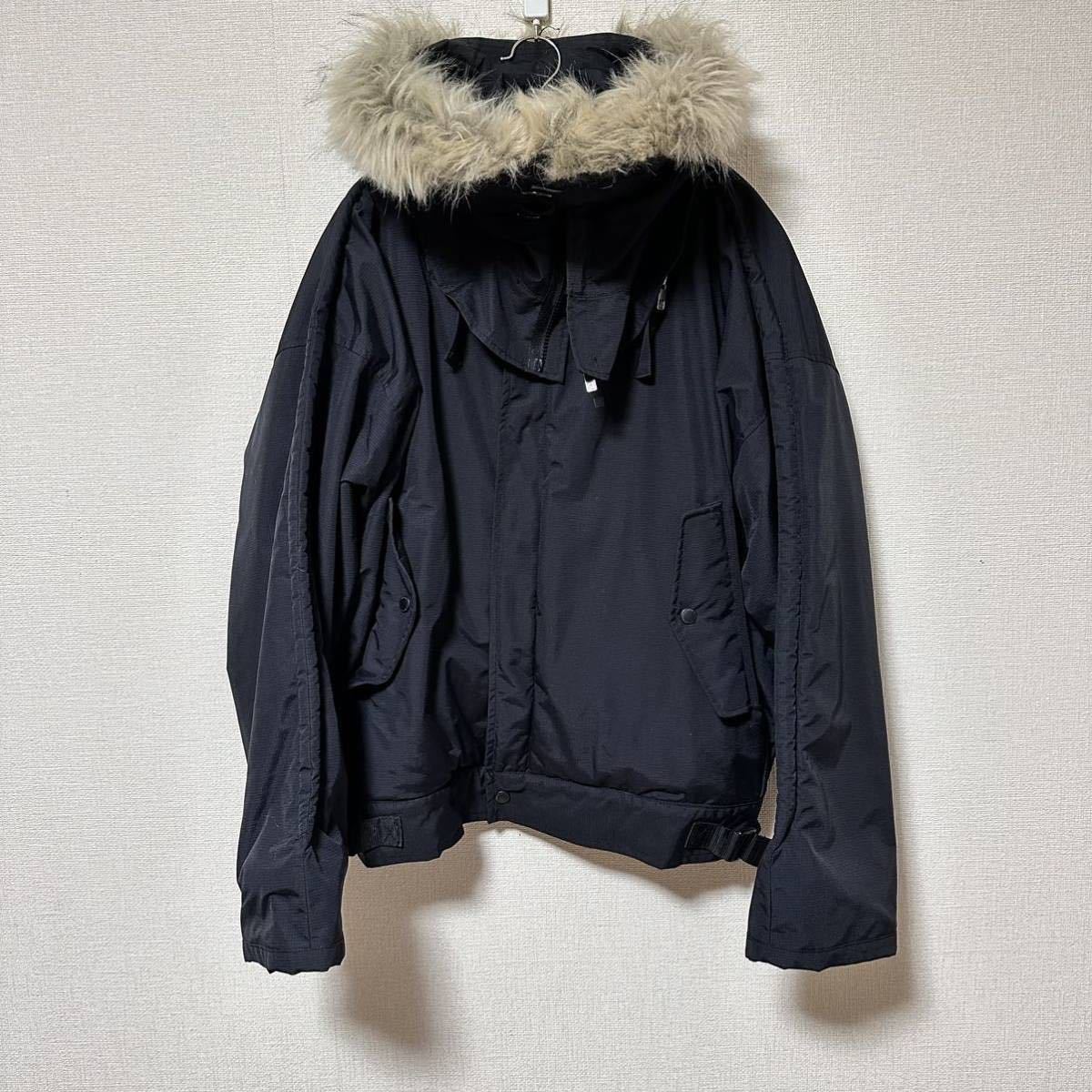 1円〜良品¥98 000 nhoolywood エヌハリウッド ブルゾン サイズ38 フード取り外し可 ブラックアークティックパーカー 秋冬 ...