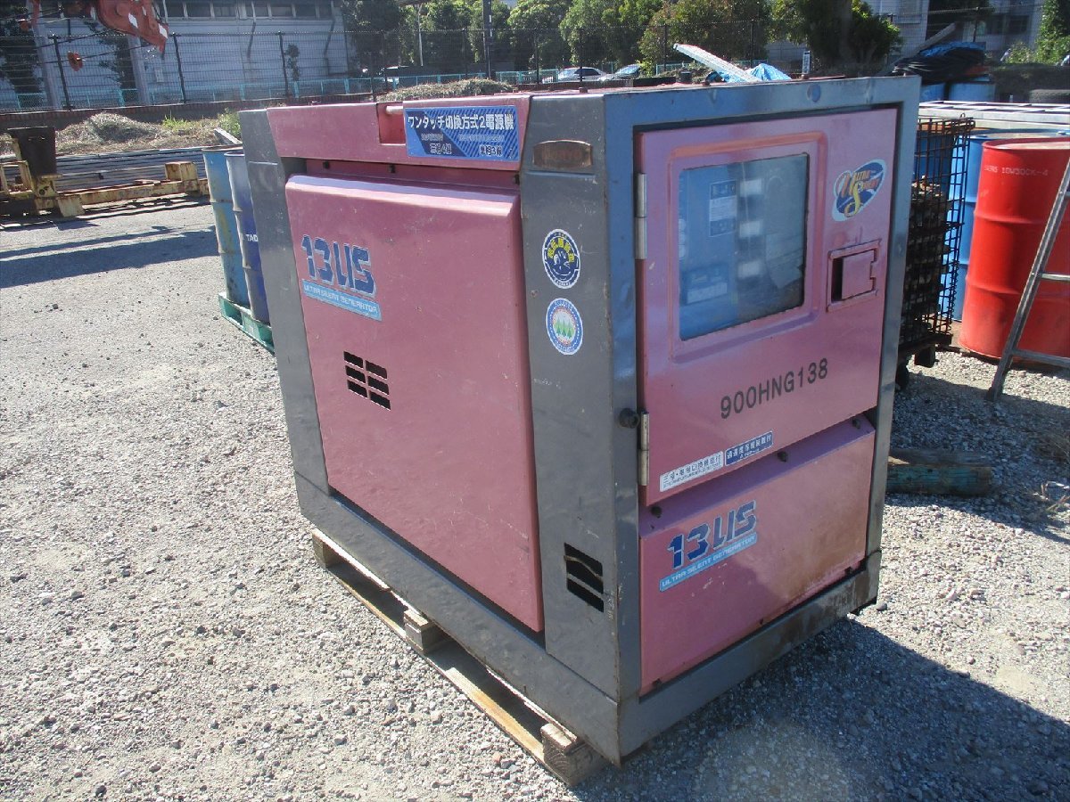 ディーゼル発電機 13KVA デンヨー DCA-13USY極超低騒音型 三相 単相3線切換(発電機、変圧器、充電器)｜売買されたオークション ...