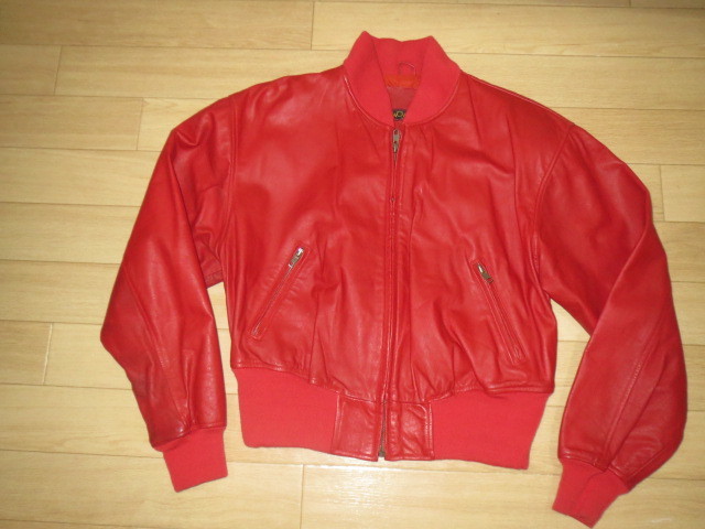 TWOWAY 本革カウレザー MA-1 RED S M B-10B-15L-2(Mサイズ)｜売買されたオークション情報、yahooの商品情報を ...