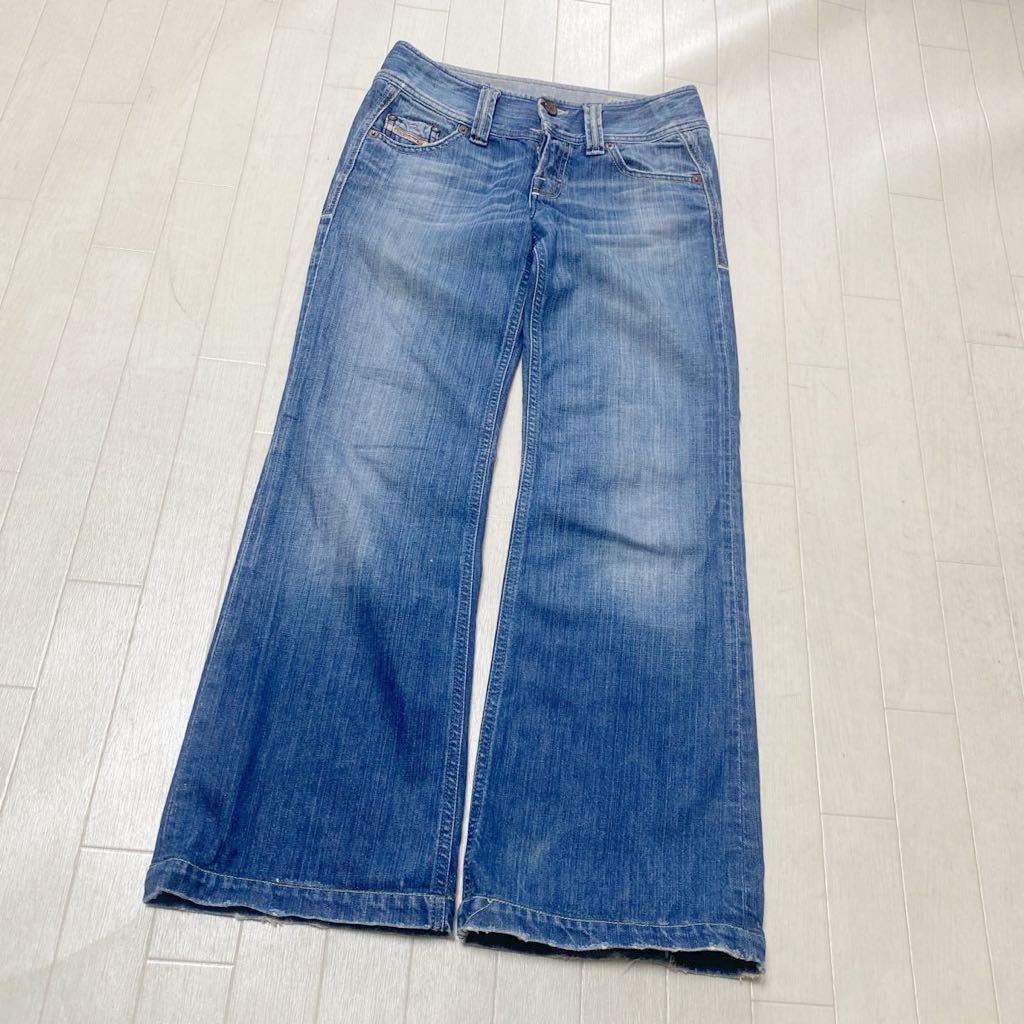 3691 DIESEL ディーゼル LAMBRY ボトムス ジーンズ デニム パンツ ワイドパンツ レディース 24 ライトブルー(ジーンズ ...