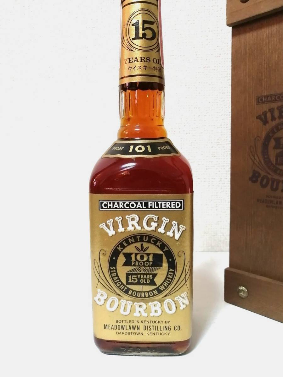VIRGIN BOURBON ヴァージンバーボン 15年 特級 750ml 101 PROOF 木箱付き(バーボン)｜売買されたオークション情報、yahooの商品情報をアーカイブ公開 ...