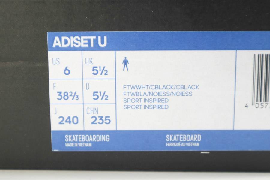 adidas アディダス ADISET メンズ スニーカー 24cm 箱付き AW3889 ホワイト×ブラック 204f25(24.0cm以下 ...