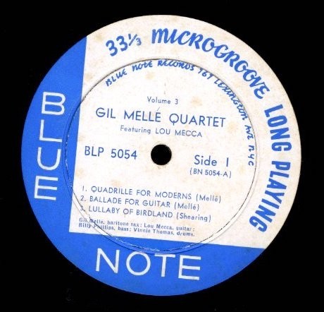 USオリジ10インチ DG 深溝 MONO盤 耳 9M The Gil Mell Quartet Featuring Lou Mecca ...