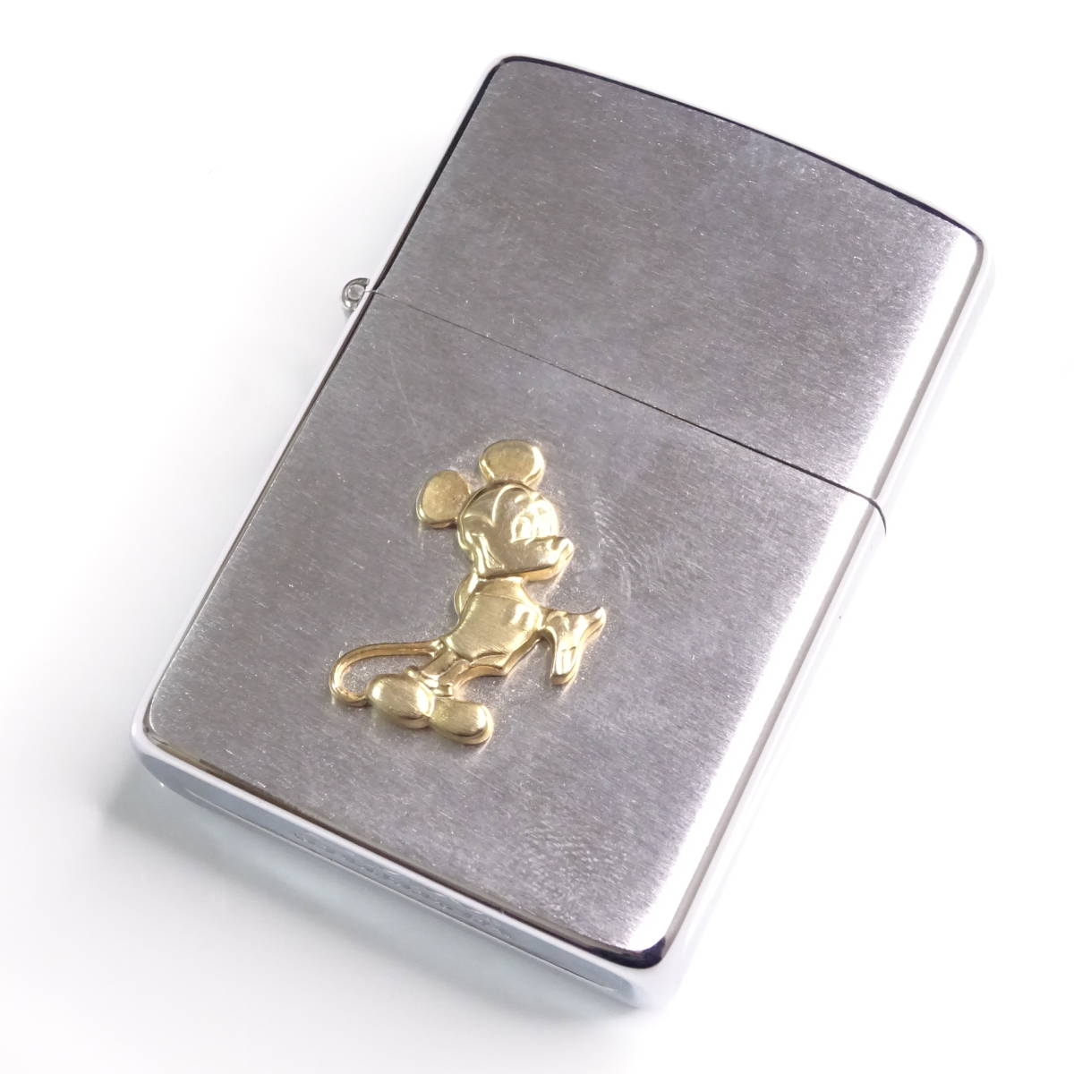 2253452/080/mrrz ZIPPO×Disney ディズニー立体ミッキーマウスジッポライター シルバー/ゴールド 着火未確認 60 ...