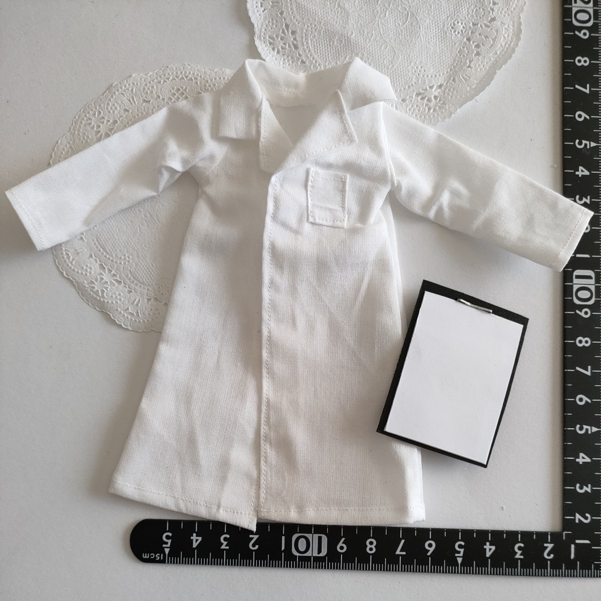 tia ゜ ドール用 白衣 白 ジャケット TBleague s24 s50 サイズ 1/6ドール 女医 ミニチュア カルテ お医者さん ...