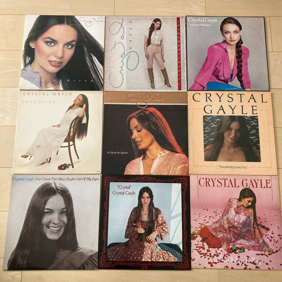 v014 LP クリスタル ゲイル 9枚セット CRYSTAL GAYLE /Somebody Loves You /Miss the ...