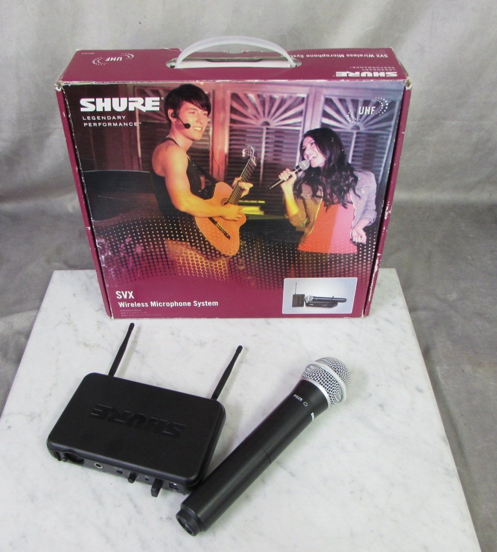 SHURE シュアー SVX wireless microphone system マイク ワイヤレス 箱付き(ダイナミックマイク)｜売買され ...