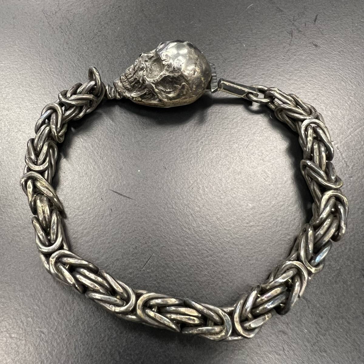 1000円スタート シルバー SL 925 メッキ アクセサリー 小物 ブレスレット ドクロ スカル 骸骨 ヴィンテージ メンズ(ブレスレット)｜売買されたオークション情報、yahooの商品 ...