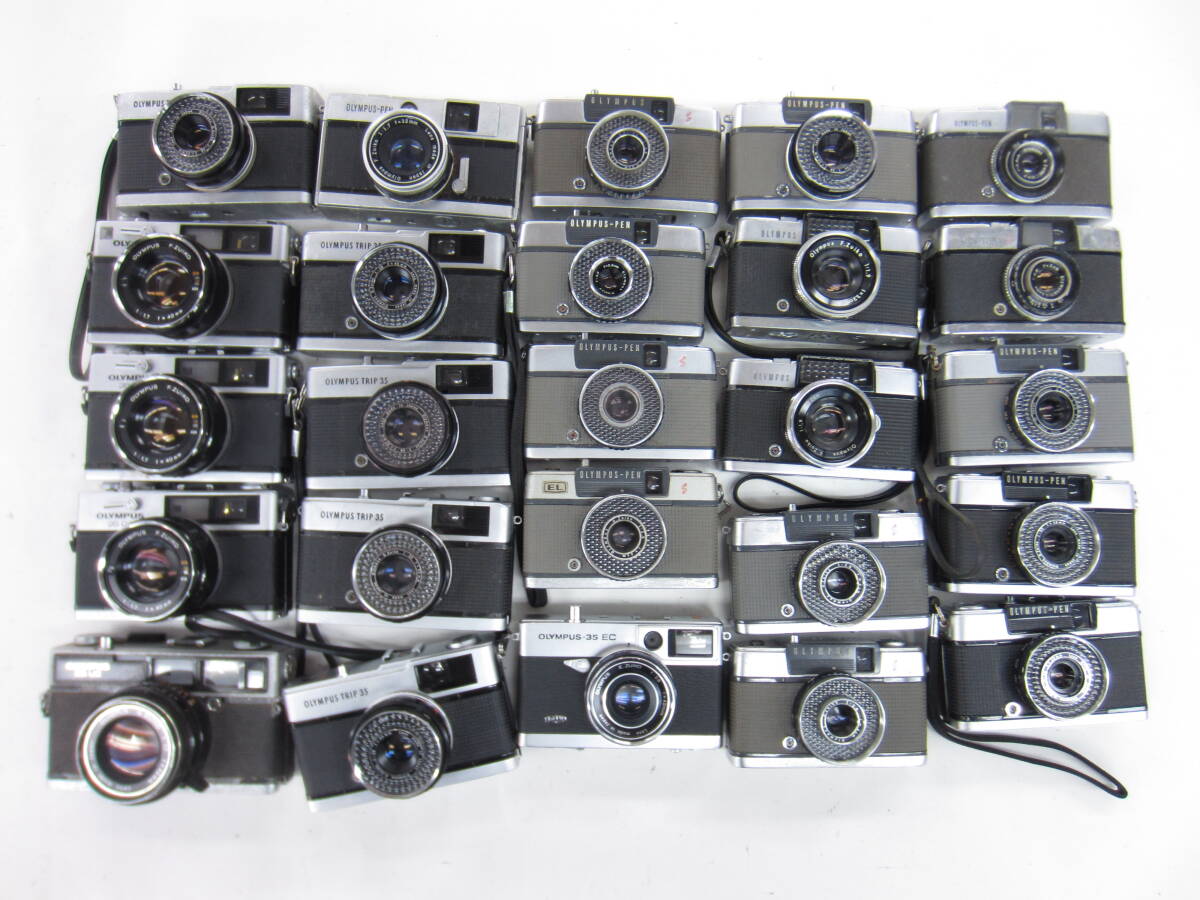 4644K ジャンクOLYMPUSオリンパス PEN-D PEN-EE TRIP35 35DC OLYMPUS-PEN EE-3 OLYMPUS-35 EC等まとめて大量セット25点動作未確認 ...