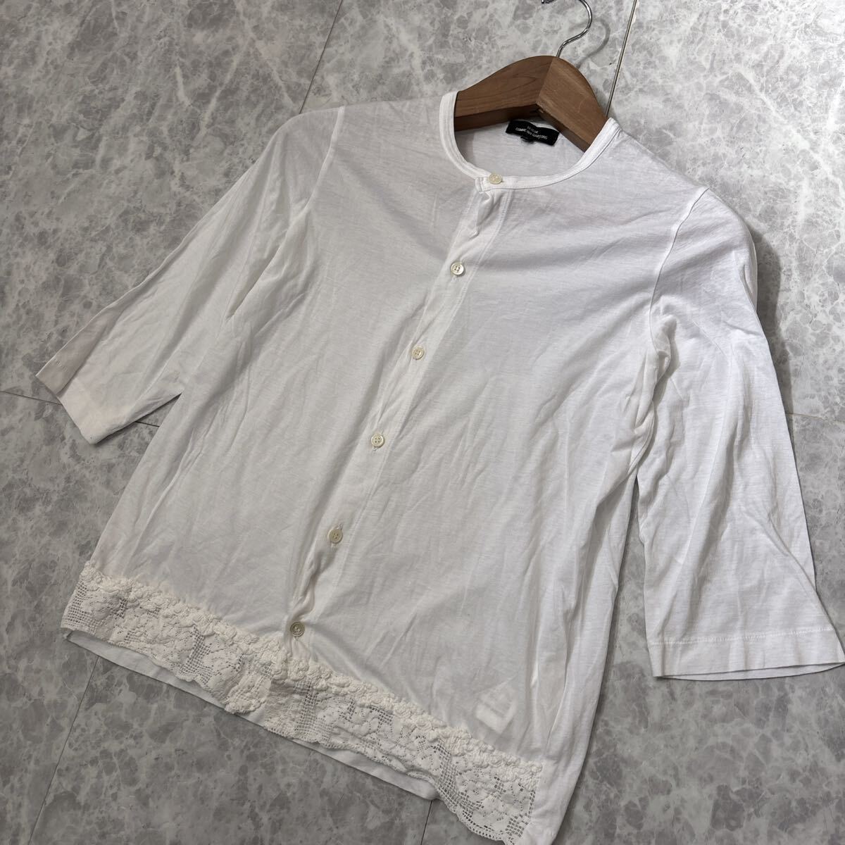 JJ 13年製 日本製 'ラグジュアリーウェア' tricot COMME des GARCONS トリコ コムデギャルソン 7分袖 レース ...