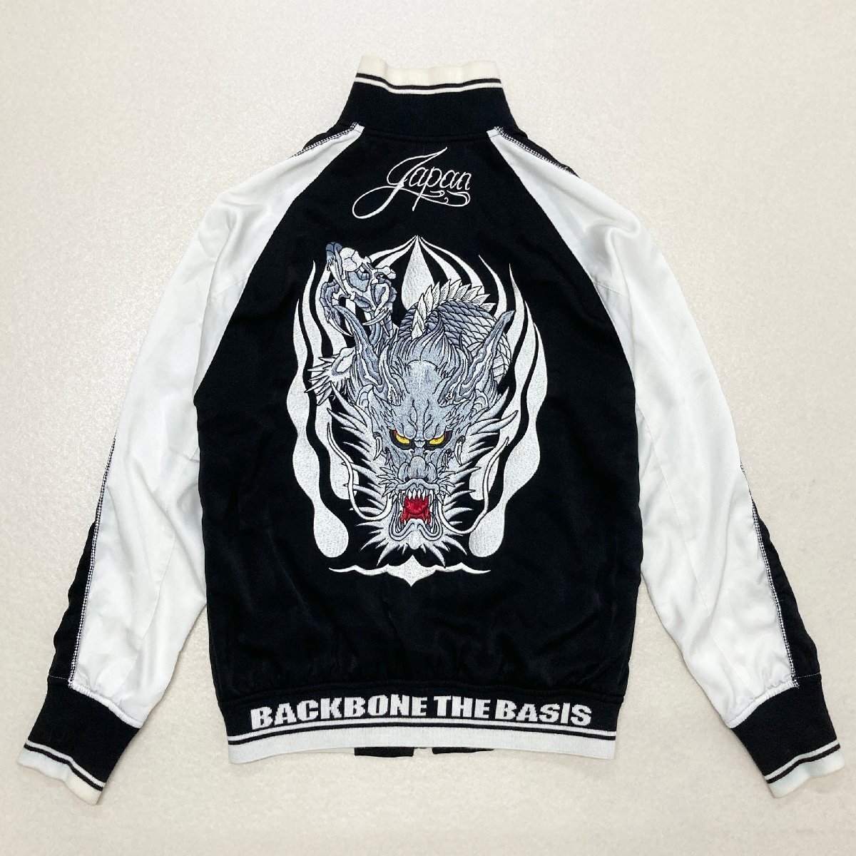 BACK BONE バックボーン ジャケット ブルゾン スカジャン A-1 BB09SS-B03 刺繍 龍 和柄 日本製 ブラック/ホワイト メンズ 0.52kg(Mサイズ)｜売買された ...