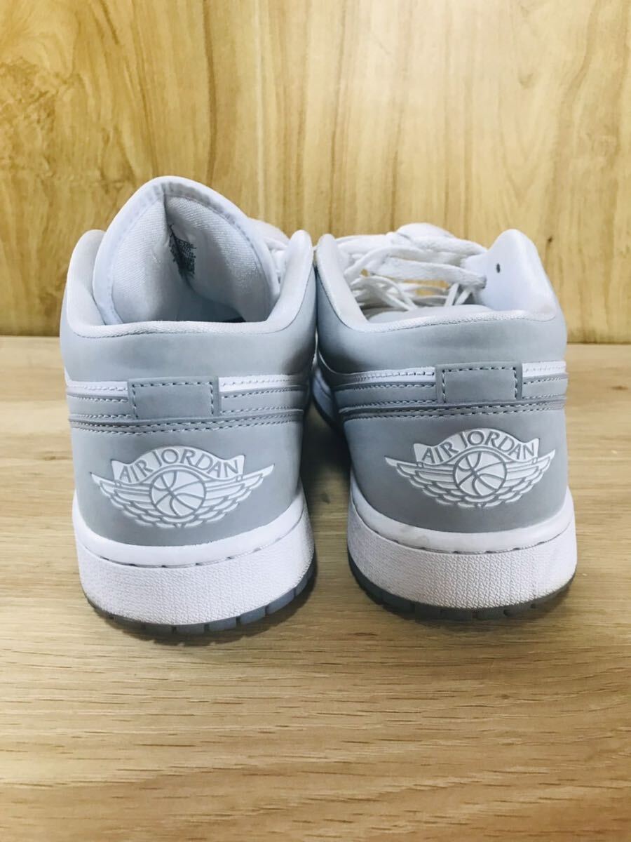 NIKE ナイキ WMNS AIR JORDAN 1 LOW エアジョーダン 1 ロー DC0774-105 27.5cm ホワイト ウルフグレー AJ1 DUNK トラヴィススコット(27 ...