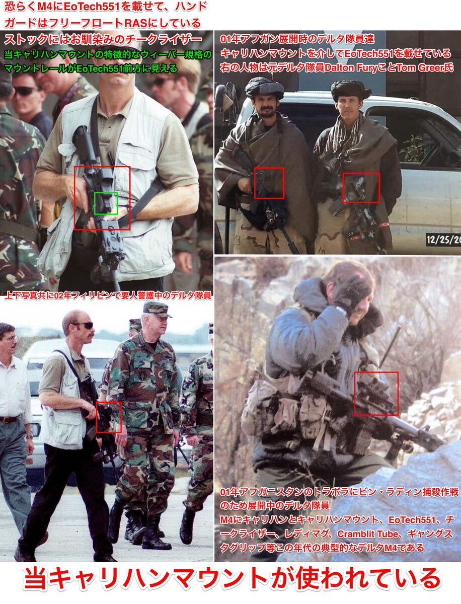 レア 廃番 実物 M16用 キャリングハンドルマウント Aimpoint 2000 3000 5000 cag delta kac m723 ...