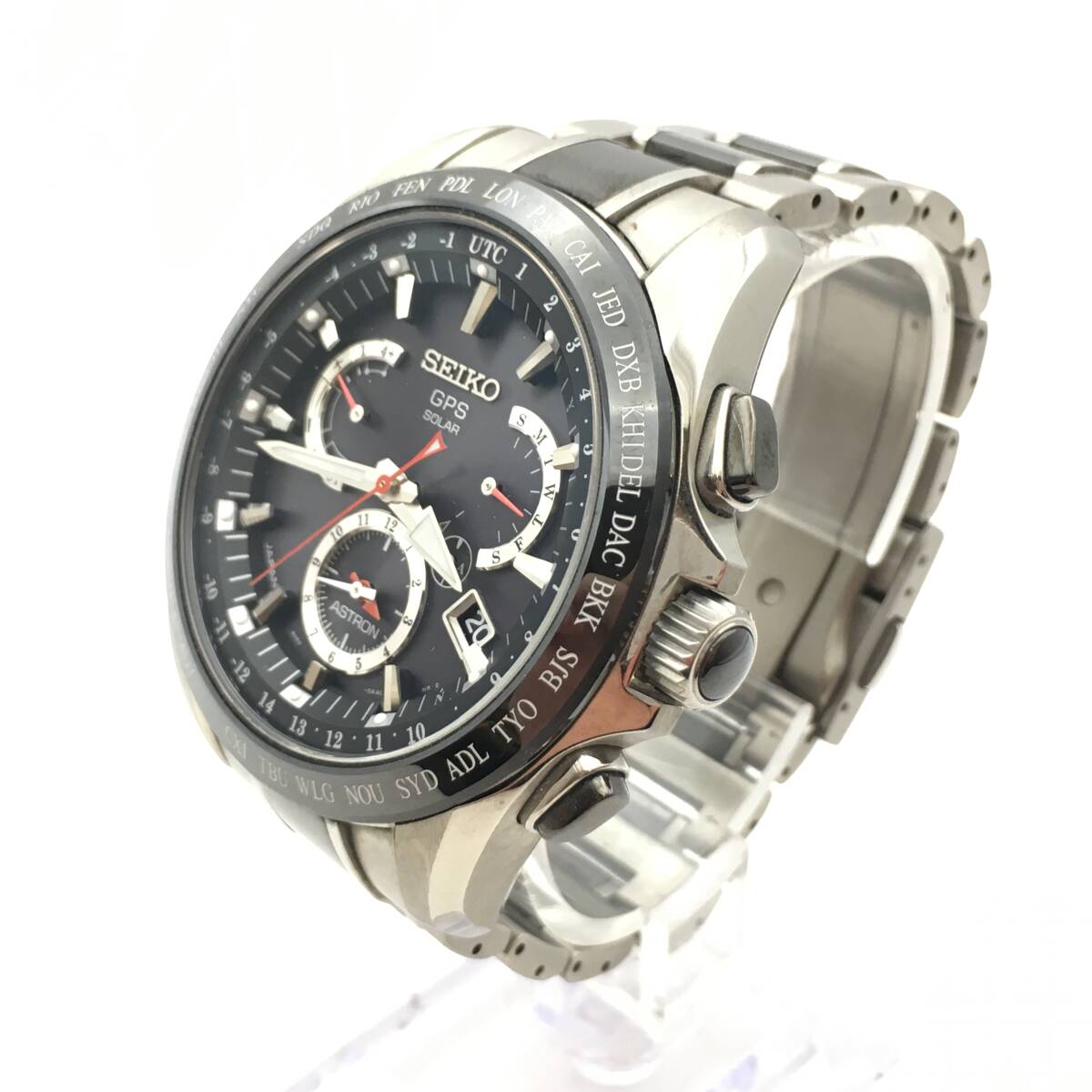 M243-149 SEIKO/セイコー GPS SOLAR 3針 Date デイト メンズ 電波ソーラー 腕時計 8X53-0AB0-2 稼働 ...
