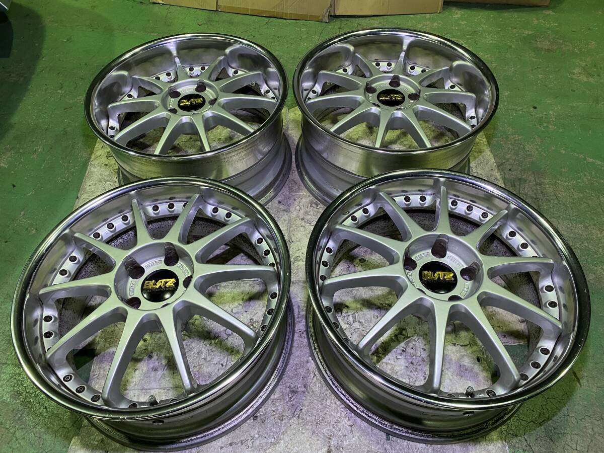 絶版 当時物 BLITZ TECHNO SPEED Z1 ブリッツ テクノスピード Z1 18インチ 8J +35 9J +38 PCD114 ...