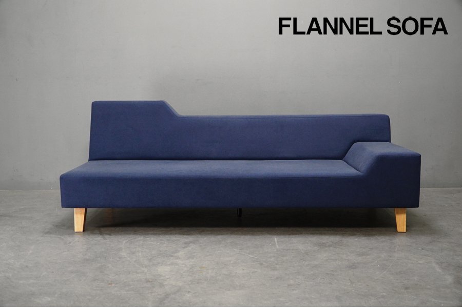 965 展示極 使用浅 FLANNEL SOFA フランネルソファ SIESTA シエスタ 2.5人掛けソファ 2.5P ワンアーム ネイビー22.1万(布製)｜売買されたオークション情報 ...