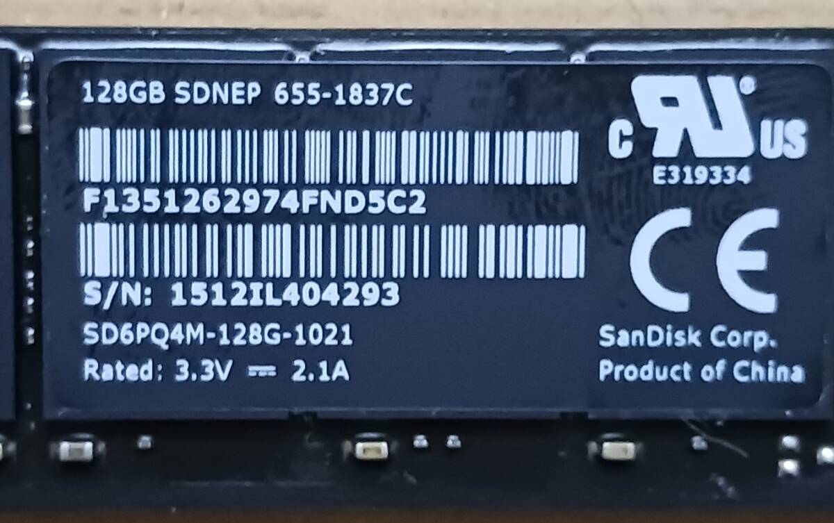 送料185円 apple純正SSD 128GB MacBook Air A1465 A1466 2013 / Pro A1502 A1398 ...