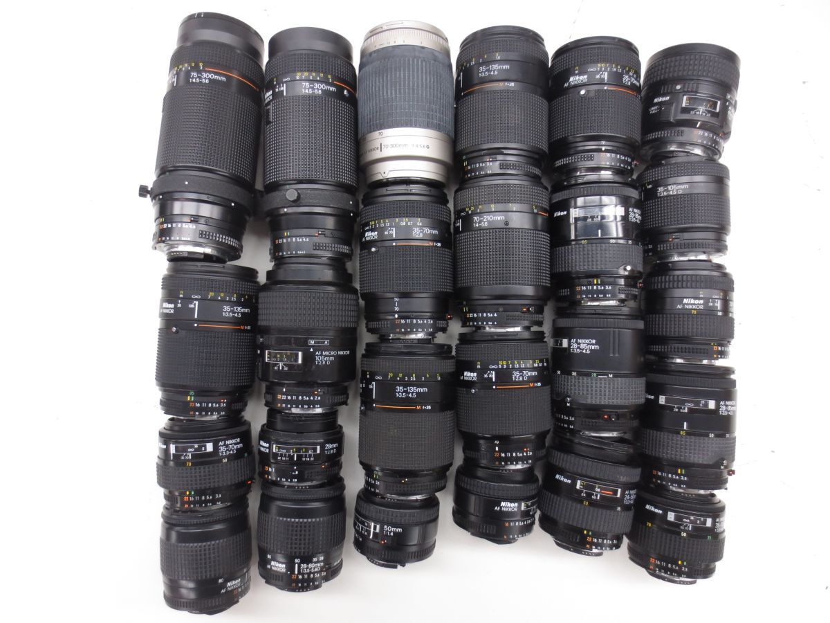 5606U ジャンク Nikon AF24-50mm 3.3-4.5 28-85mm 3.5-4.5 50mm 1.4 75-300mm 4. ...