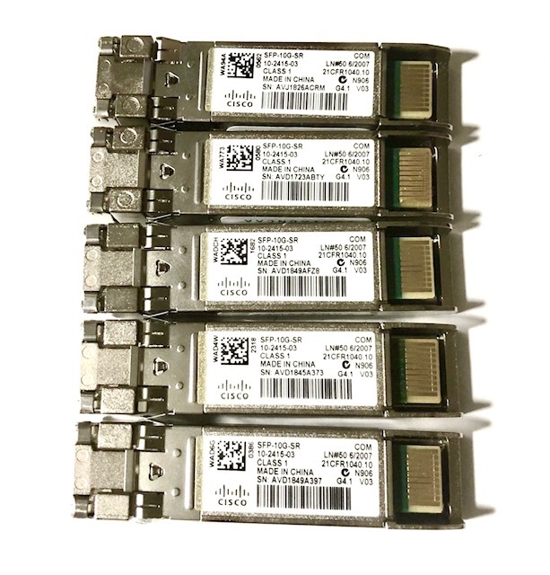 2860// 品 CISCO SFP-10G-SR 10-2415-03 CLASS 1 21CFR Module モジュール 5個セット ...