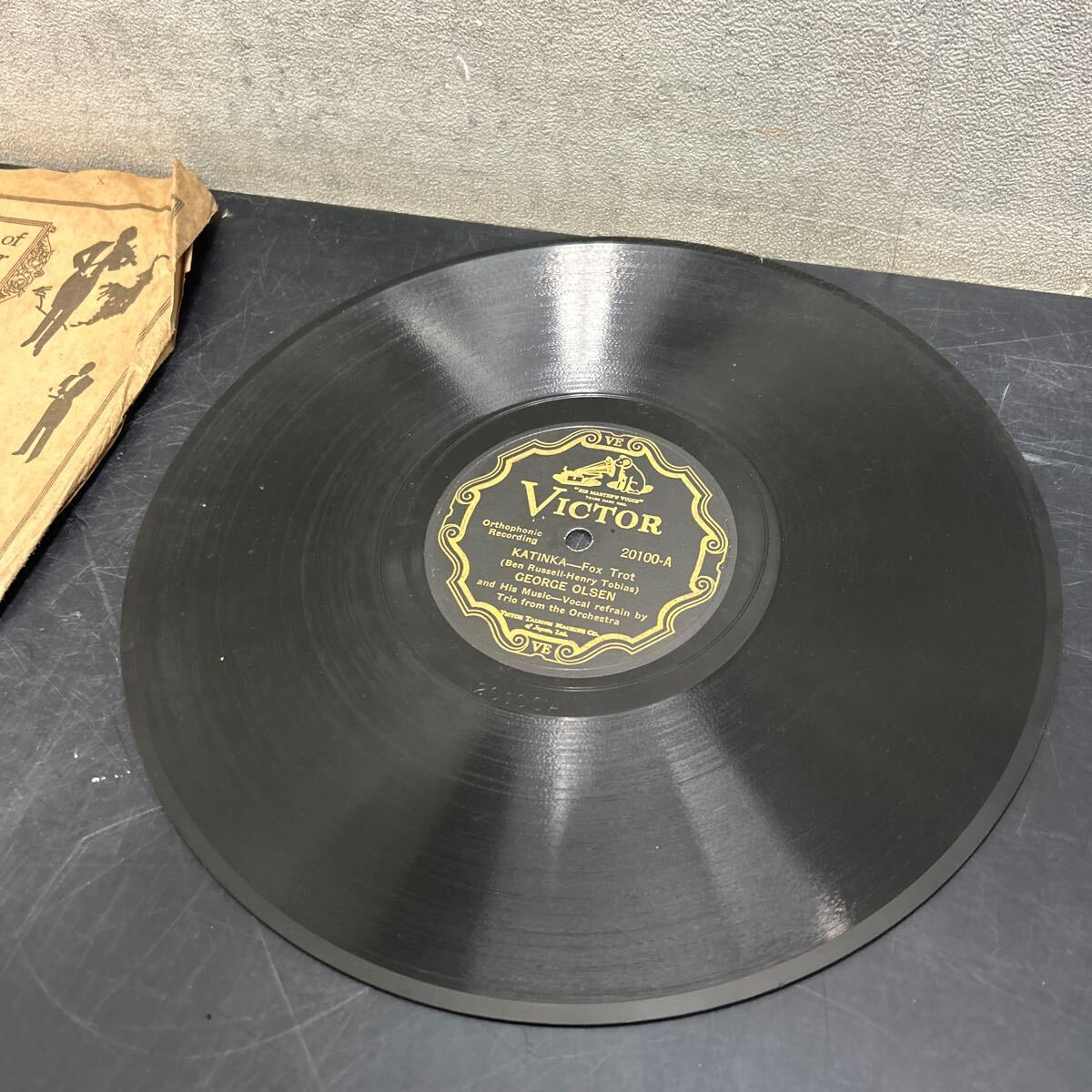 SP盤レコード 蓄音機 ビクター レコード VICTOR 20100-b orthophonic RECORDING KATINKA-fox ...