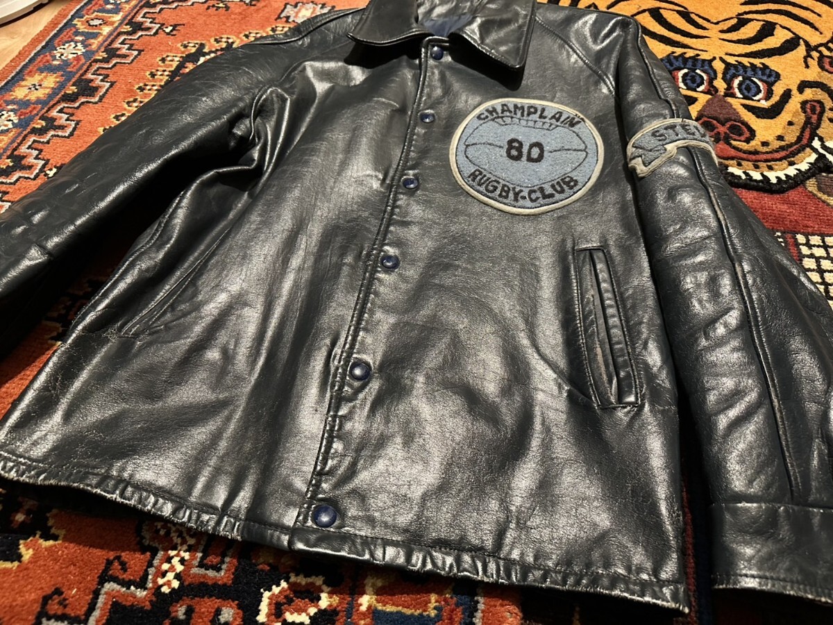 80s オールレザー スタジャン ビンテージ schott vanson RRL バンソン ラルフローレン ライダース バズリクソンズ 50S 40S カバーオール(ジャンパー、ブルゾン ...
