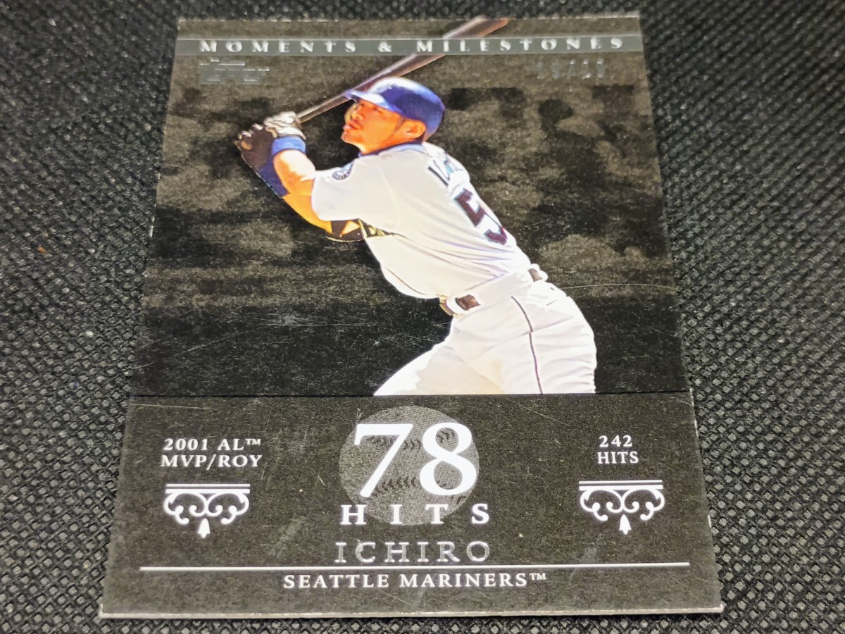 イチロー 29枚限定 ブラック 2007 TOPPS MOMENTS &MILESTONES BASEBALL #6 ICHIRO 78 ...