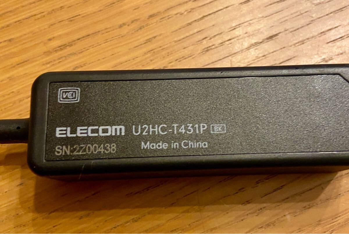 ELECOM エレコム U2HC-T431P み USB PD充電対応 USB Type-C HUB USB2.0 ハブ 4HUBハブ ...