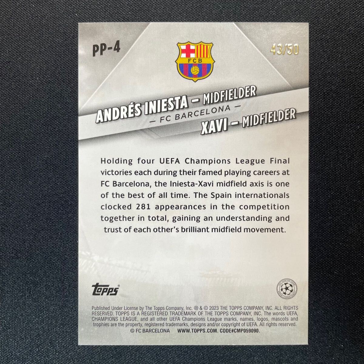2022-23 Topps UEFA Jade Edition Premium Partnerships Xavi Andres ...