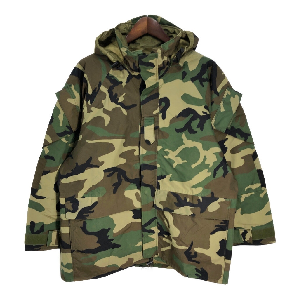 90年代 米軍実物 USMC ECWCS GEN2 GORE-TEX パーカー ミリタリー ウッドランドカモ グリーン メンズ LARGE ...