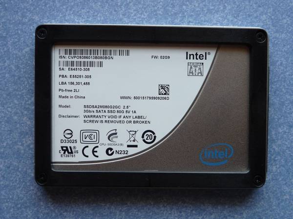 Intel SSD 80GB SSDSA2MH080G2R5(64GB～)｜売買されたオークション情報、yahooの商品情報をアーカイブ公開 ...