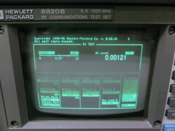 HP 8920B 0.4-1000MHz RF COMMUNICATIONS TEST SET Agilent(その他)｜売買された ...