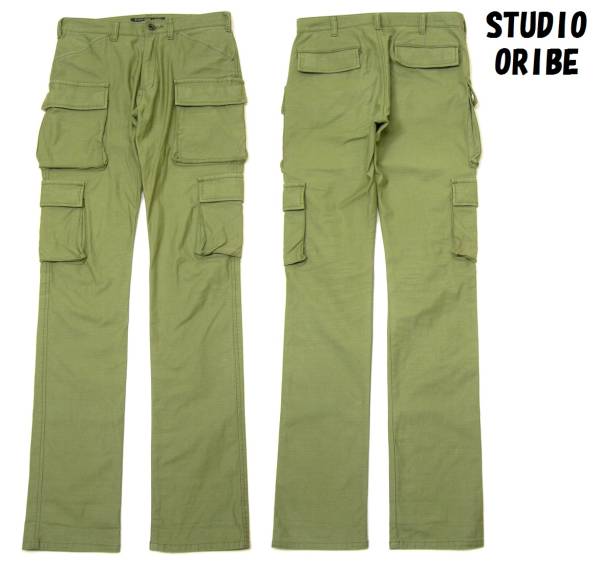 STUDIO ORIBEスタジオオリベのカーゴパンツ3オリーブAE76(ボトムス)｜売買されたオークション情報、yahooの商品情報を ...