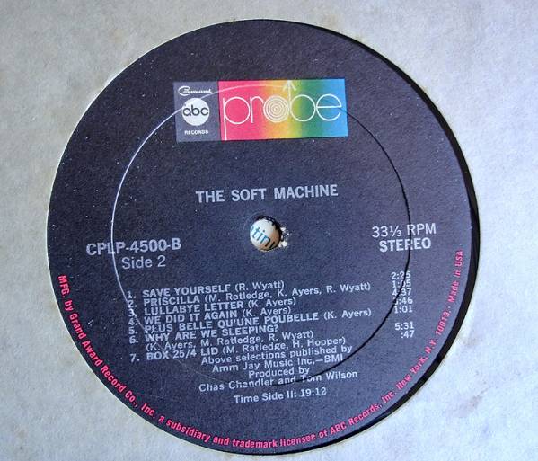 SOFT MACHINE FIRST ソフトマシーン 米国初版盤オリジナル(一般)｜売買されたオークション情報、yahooの商品情報をアーカイブ公開 - オークファン（aucfan.com）